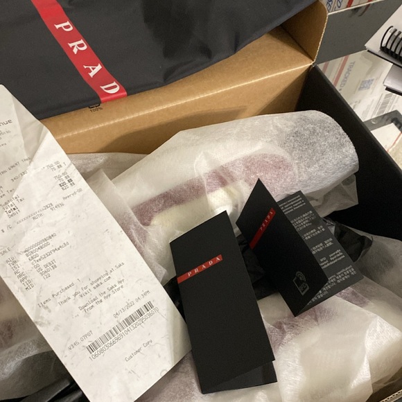 Prada | Shoes | Prada American Cup Sneakers 10 Dust Bags Prada Sack Bag ...